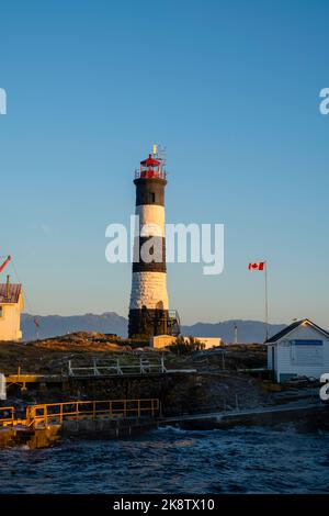 Photograph of Race Rocks Lighthouse, in the Salish Sea, outside of ...