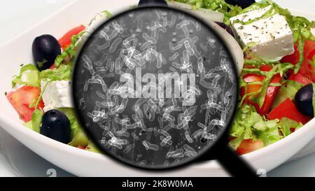 Searching for bacteria in vegetables Stock Photo - Alamy