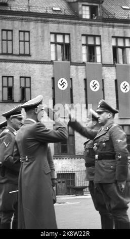 Majorstua, Oslo June 1942. Reichskommisar Terboven hands over the Iron ...