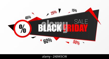 black and red origami style price tag design for Black Friday sale ...