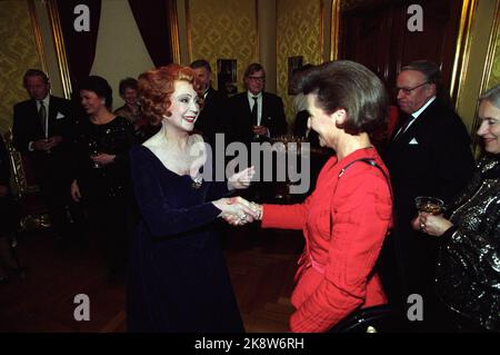 Oslo 19951230 Actress Wenche Foss celebrates its 60th anniversary as a ...