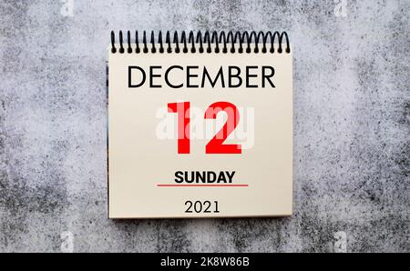 December 12 calendar. Part of a set, concept Stock Photo - Alamy