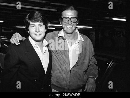 Roger Moore and son Geoffrey Moore Circa 1980's Credit: Ralph Dominguez ...