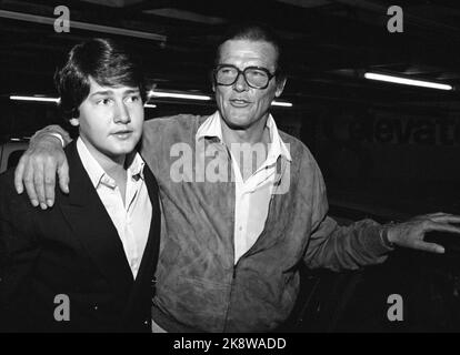 Roger Moore and son Geoffrey Moore Circa 1980's Credit: Ralph Dominguez ...