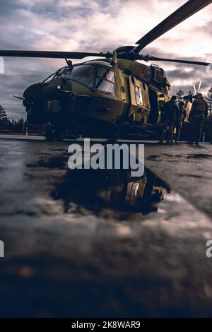 A Finnish Soldier with Helicopter Battalion, Utti Jaeger Regiment ...