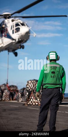 PHILIPPINE SEA (Oct. 21, 2022) Command Master Chief Eric Kerwin ...