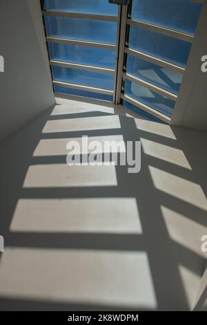 Room illuminated by the light entering through the skylight Stock Photo ...