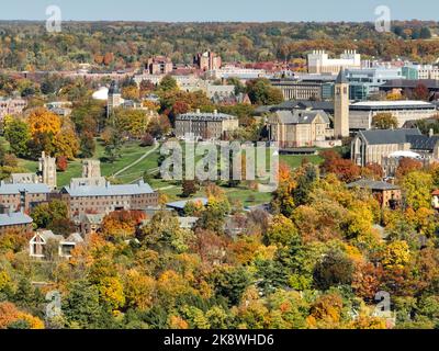 10-22-2022, Late afternoon aerial autumn image of the area surrounding ...