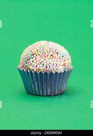 Colorful brigadeiro, Brazilian chocolate truffle dessert, Yellow ...