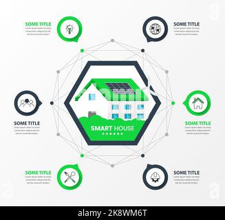 Smart home. Infographic design template. Control concept. Vector ...