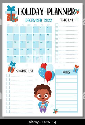 boy with calendar and notes paper Stock Vector Image & Art - Alamy