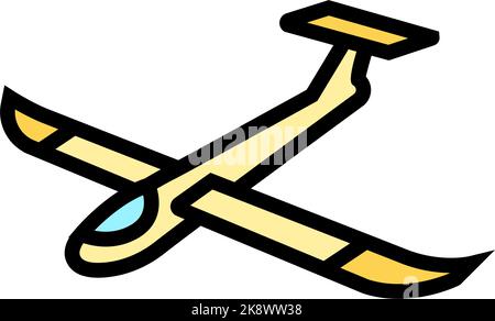 glider airplane aircraft color icon vector illustration Stock Vector ...