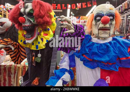 A Creepy clown character is seen displayed at the 'SoLow' store in The ...