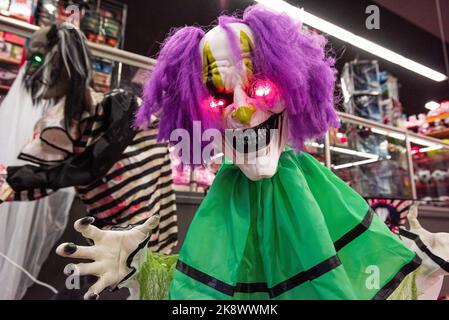 A Creepy clown character seen displayed at the 'SoLow' store in The ...