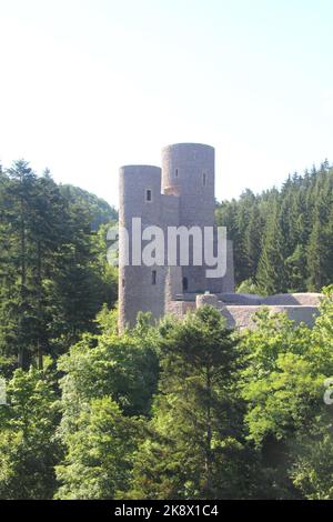 The ruins of the castle, at Frauenberg in Germany Stock Photo - Alamy
