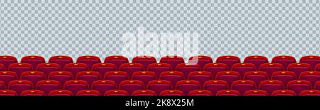 Auditorium and rows of red comfortable armchairs in the cinema Stock ...