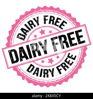 DAIRY FREE text written on red grungy stamp sign Stock Photo - Alamy