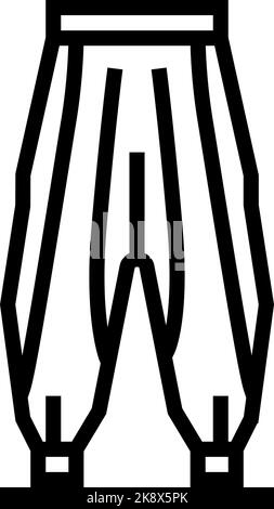 harem pants clothes line icon vector illustration Stock Vector Image ...