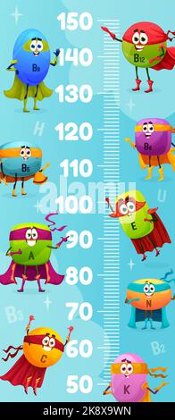 Cartoon vitamin B12 superhero character. Isolated vector cyanocobalamin ...