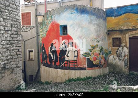 Street Art in Prizzi, Western Sicily, Italy Stock Photo - Alamy