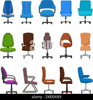executive desk chair cushion cartoon vector illustration Stock Vector ...