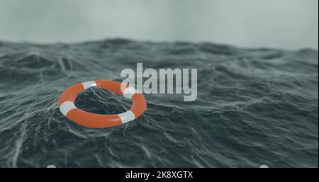 3d render of choppy rough sea with waves in storm water Stock Photo - Alamy