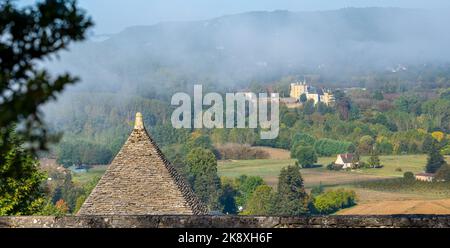 Chateau de Fayrac, a private castle residence in Dordogne France Stock ...