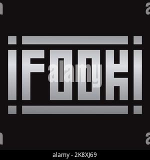 Fook u Lettering Maze Typography Design Vector Illustration. Editable ...