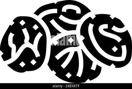 figs dried fruit glyph icon vector. figs dried fruit sign. isolated ...