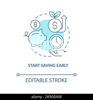 Start saving early concept icon Stock Vector Image & Art - Alamy