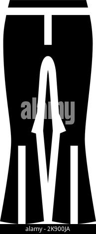 bell bottoms pants clothes glyph icon vector illustration Stock Vector ...