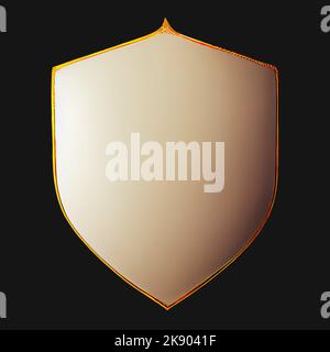 Knight's shield on the wall. Digital illustration Stock Photo - Alamy