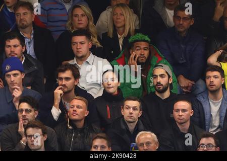 Reece James of Chelsea is seen watching with green hair - Chelsea v ...