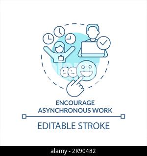 Encourage asynchronous work concept icon Stock Vector Image & Art - Alamy