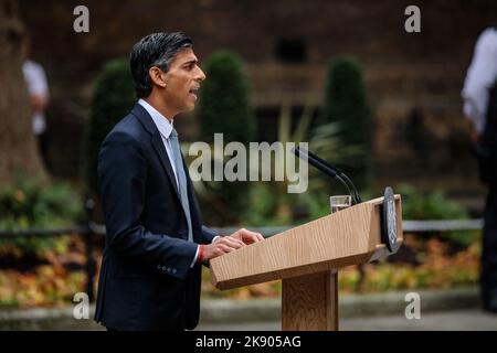 Prime Minister Rishi Sunak making a speech at an event at Petyt Hall ...