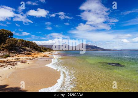 The iconic Hazards Beach during a warm spring day on the west side of ...