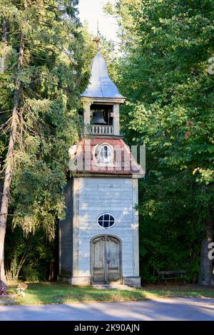 A small old chapel in the forest Stock Photo - Alamy