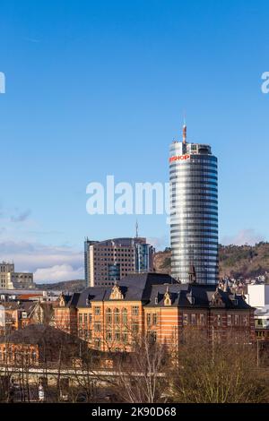 JENA, GERMANY -JAN 10, 2016: Skyline of Jena in Thuringia, Germany ...