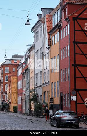Copenhagen, Denmark - Sept 2022: Traditional typical colorful danish ...