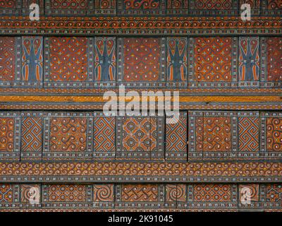 Toraja House wall Traditional pattern Stock Photo - Alamy