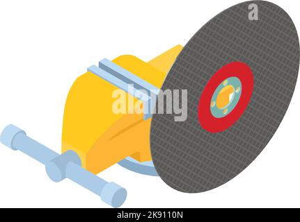 Isometric vise. Work tool. Vector illustration. Outline object isolated ...