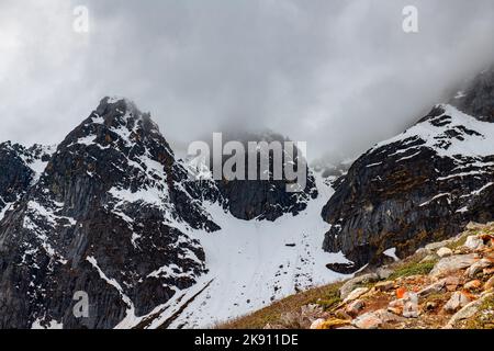 A beautiful shot of Yumesamdong (Zero Point) in Sikkim, India Stock ...