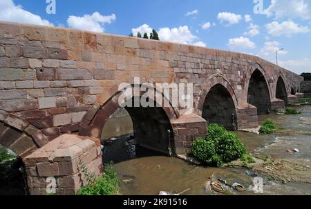Located in Ankara, Turkey, Ak Bridge was built in the 13th century ...