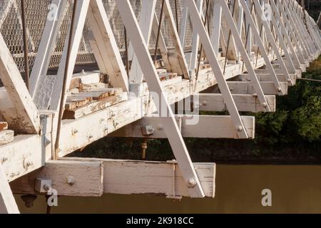 The Dewey Bridge was a wire suspension bridge built across the Colorado ...