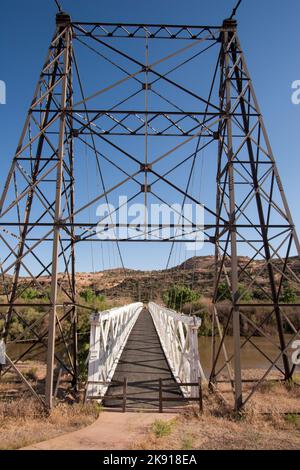 The Dewey Bridge was a wire suspension bridge built across the Colorado ...