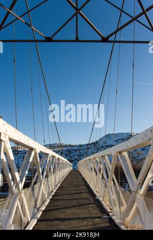 The Dewey Bridge was a wire suspension bridge built across the Colorado ...