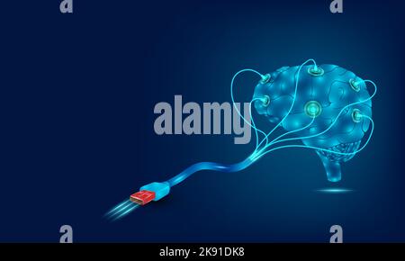 A cartoon drawing of a brain with transcranial magnetic stimulation ...