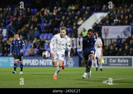 Elliott Nevitt #20 of Tranmere Rovers celebrates scoring to put his ...