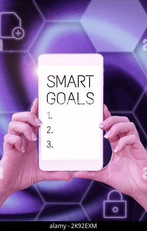Text sign showing Smart Goals, Conceptual photo mnemonic used as a ...