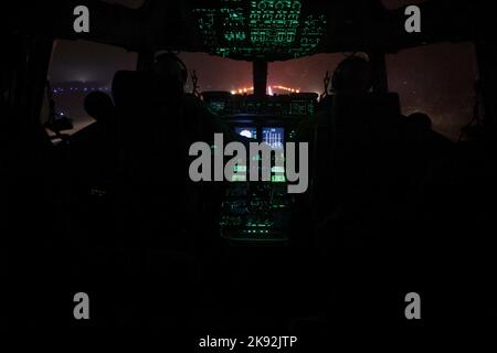 Pilots from the 3rd Airlift Squadron fly during a local training ...